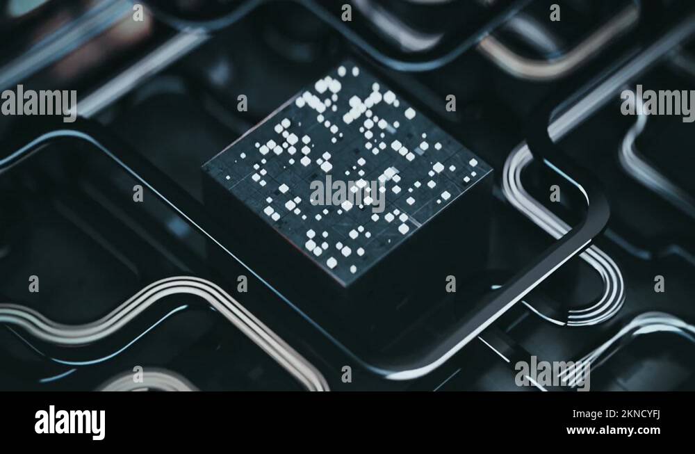 Future technology board seamless loop 3D render animation Stock Video Footage - Alamy