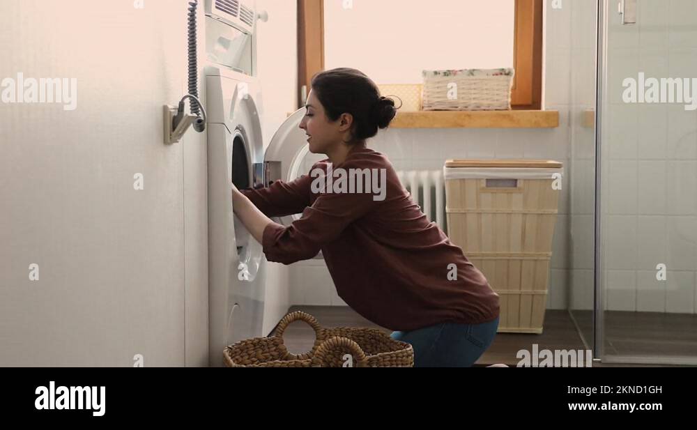 Indian woman washing clothes machine Stock Videos & Footage - HD and 4K ...