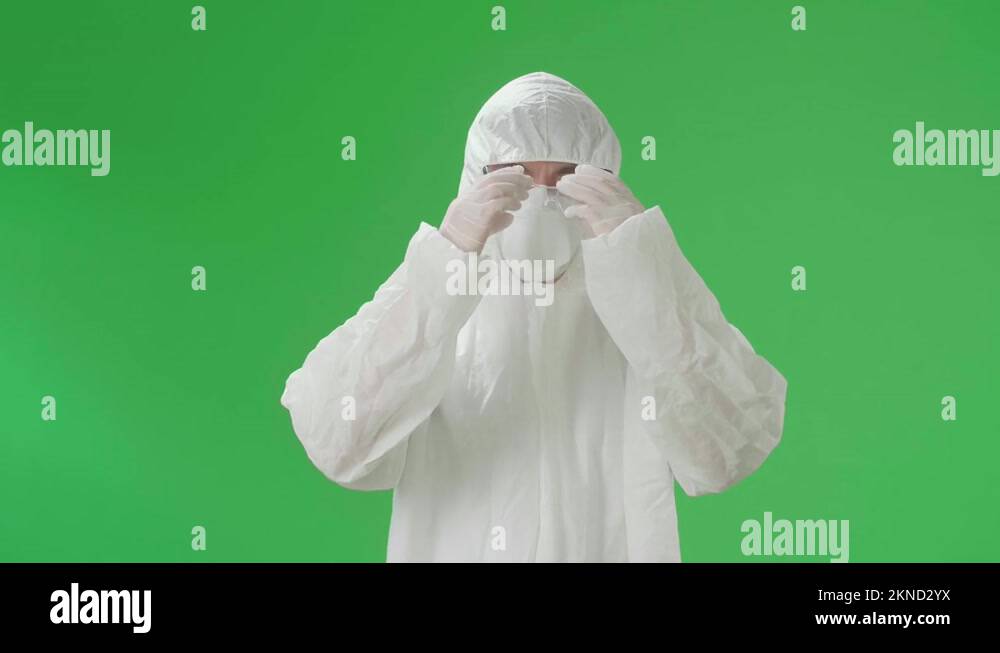 Asian Male Wearing Personal Protective Equipment Uniform Ppe Take Off ...