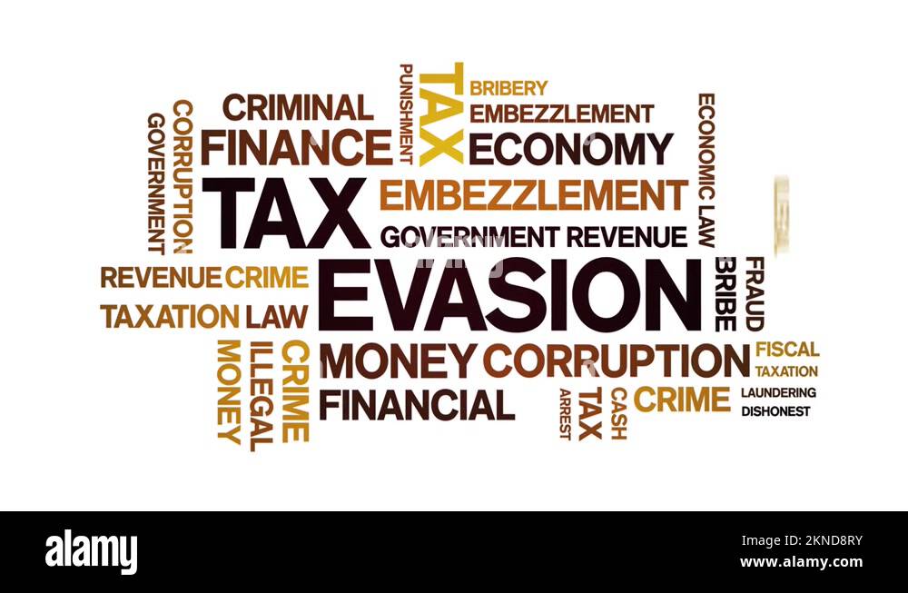 Tax Evasion animated word cloud,animation text kinetic typography ...