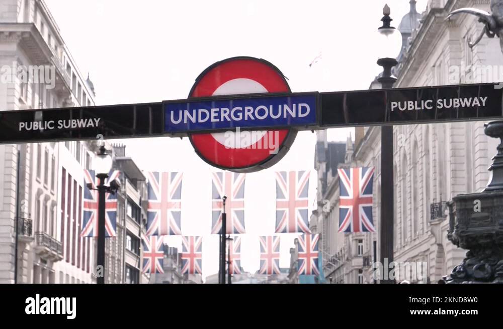 Public subway London underground signage with hundreds of United ...