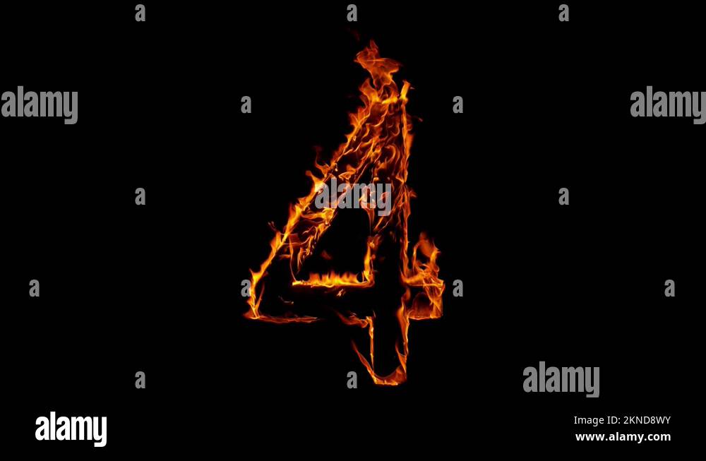 Number made of Fire Flames Stock Video Footage - Alamy