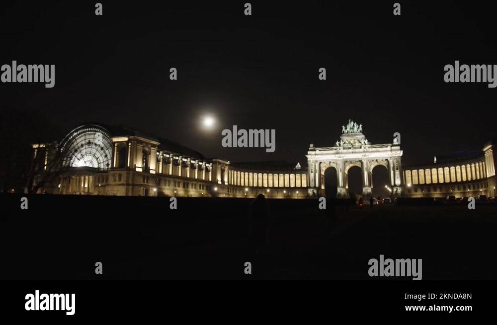 Brussels parc du cinquantenaire jubelpark Stock Videos & Footage - HD ...