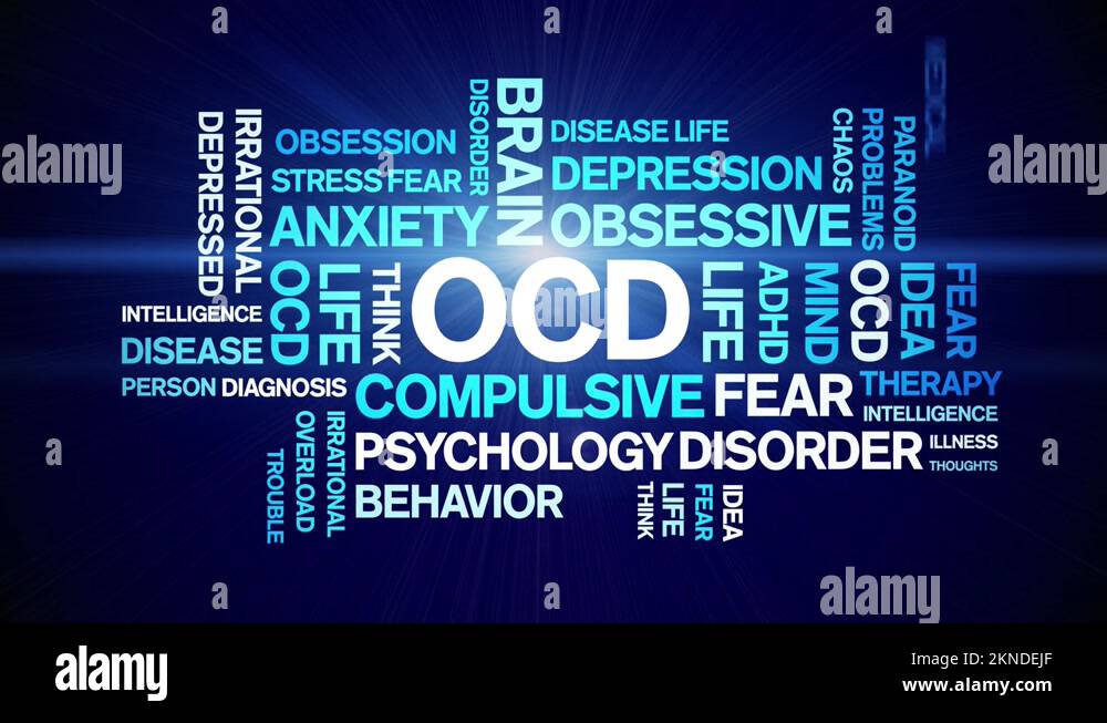 OCD animated word cloud,Obsessive-Compulsive Disorder kinetic ...