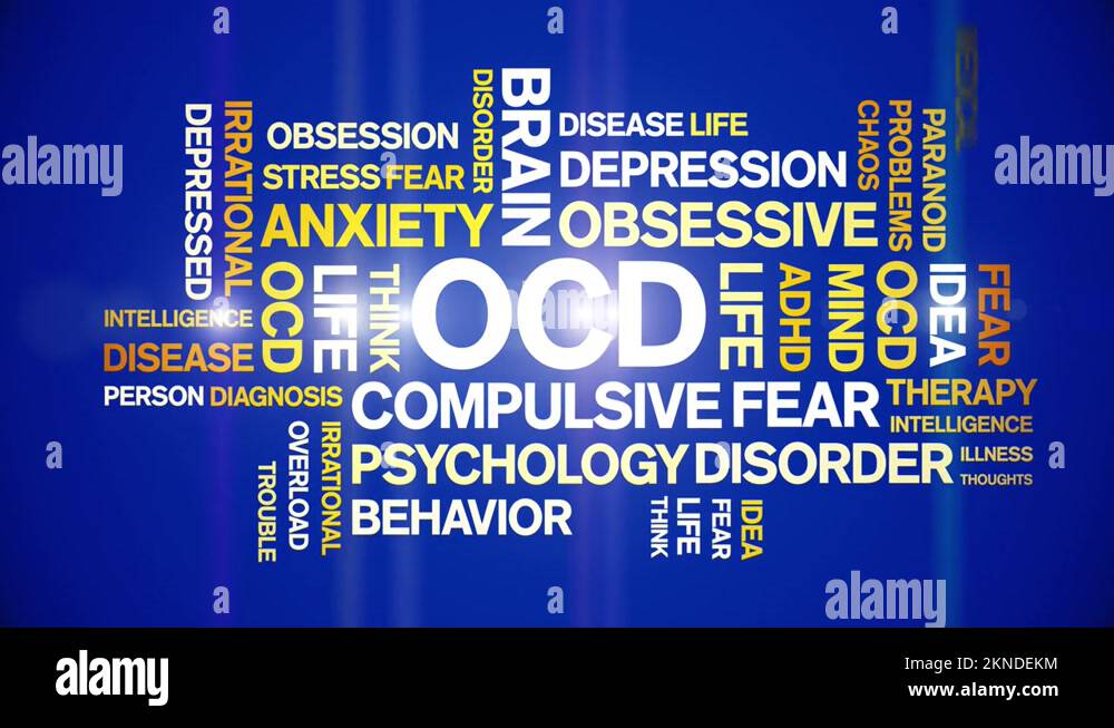 OCD animated word cloud,Obsessive-Compulsive Disorder kinetic ...