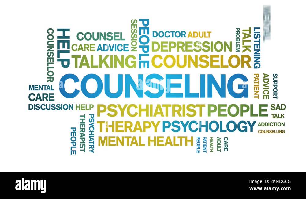 Counseling animated word cloud,animation text kinetic typography ...