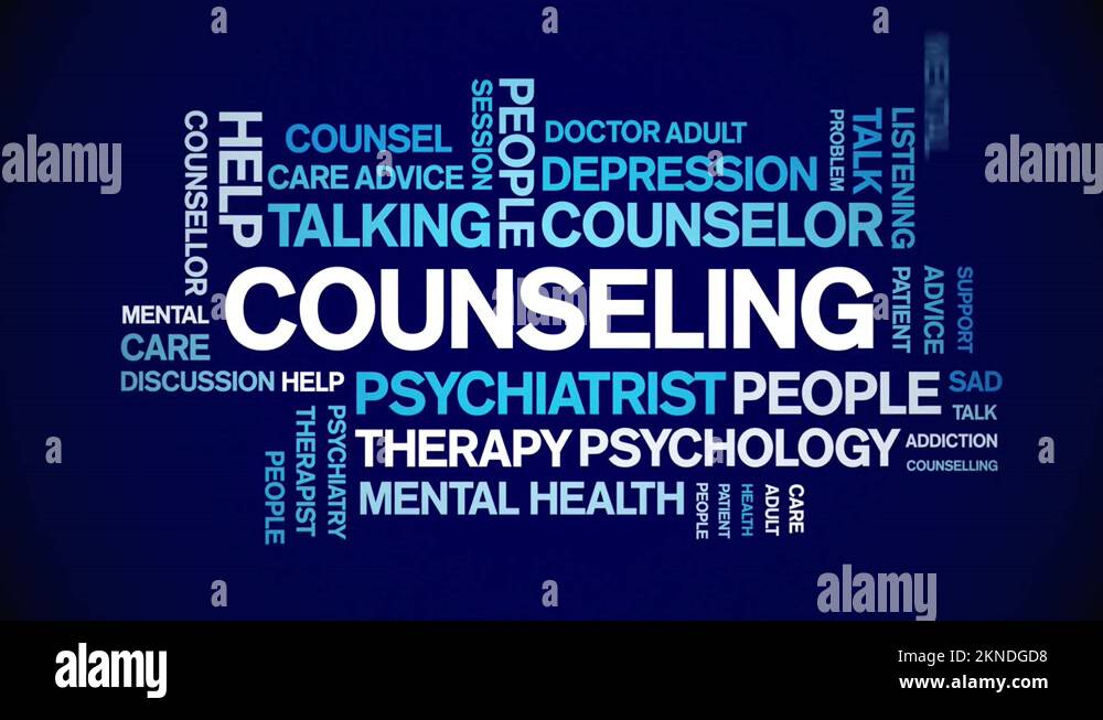 Counseling animated word cloud,animation text kinetic typography ...