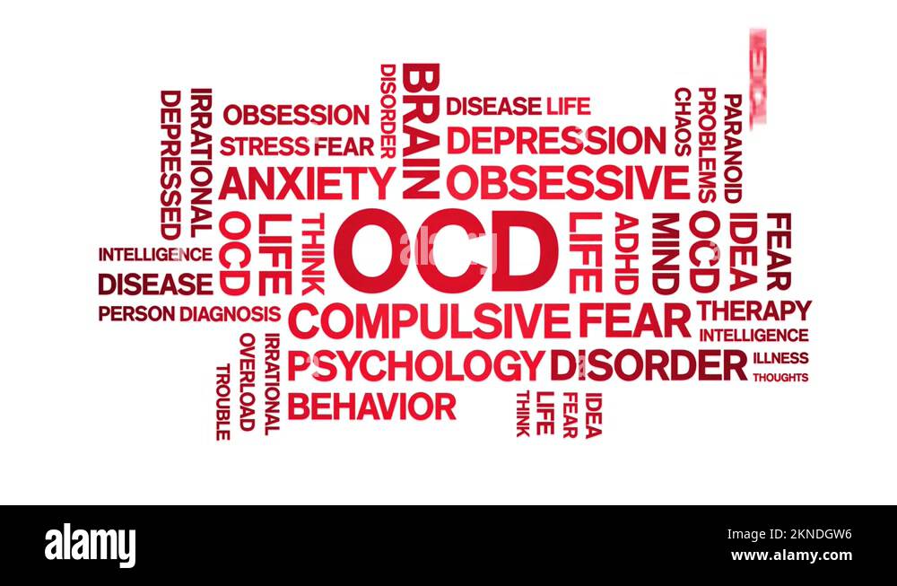 OCD animated word cloud,Obsessive-Compulsive Disorder kinetic ...