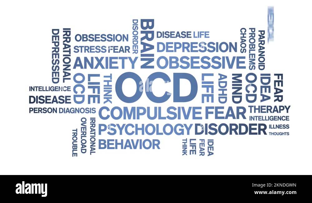 OCD animated word cloud,Obsessive-Compulsive Disorder kinetic ...