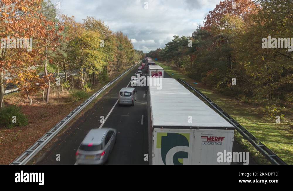 Congested highway with trucks and cars Stock Videos & Footage - HD and ...