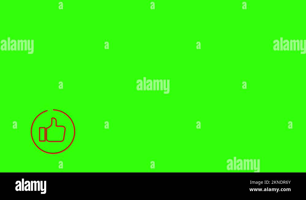 Like button animation. Minimal 4K animation of a red like button ...