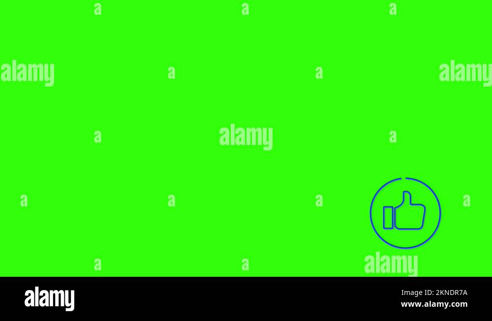 Animated like button. 4K blue like button reminder animation for social ...