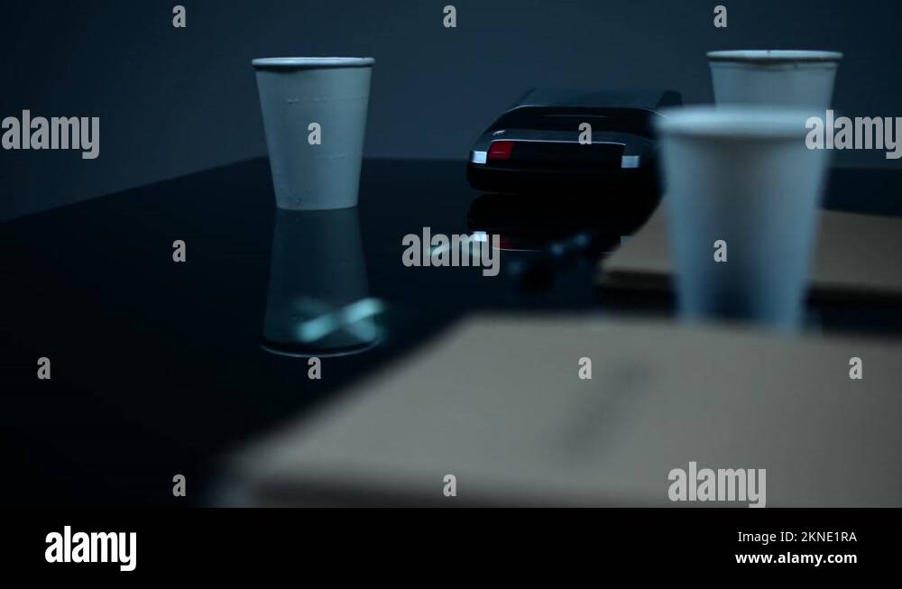 Cinematic Police Interrogation Room Ready For Interview Stock Video ...