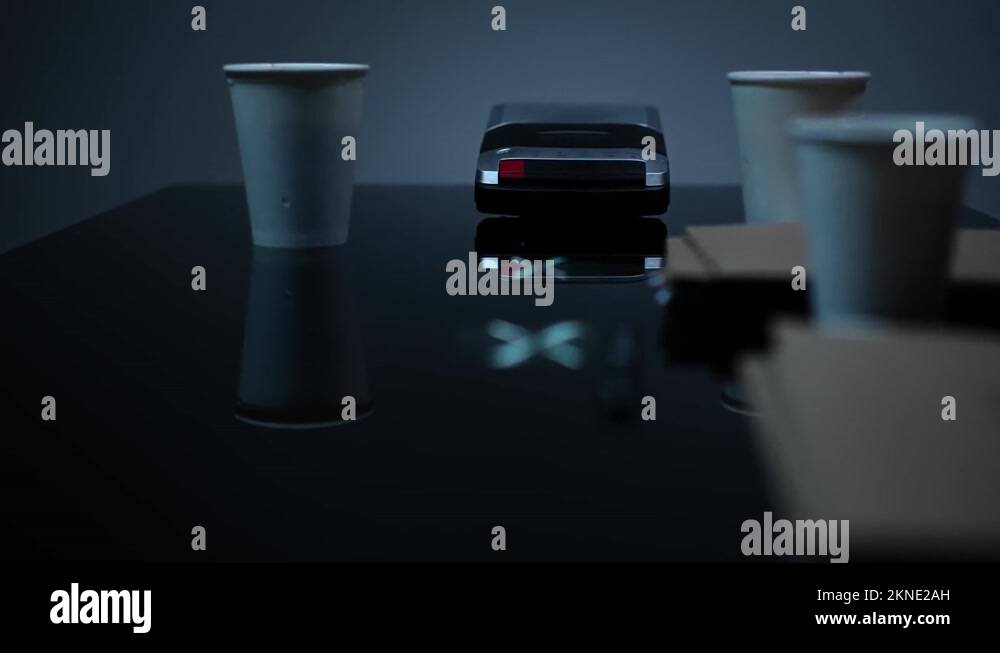 Cinematic Police Interrogation Room Ready For Interview Stock Video ...