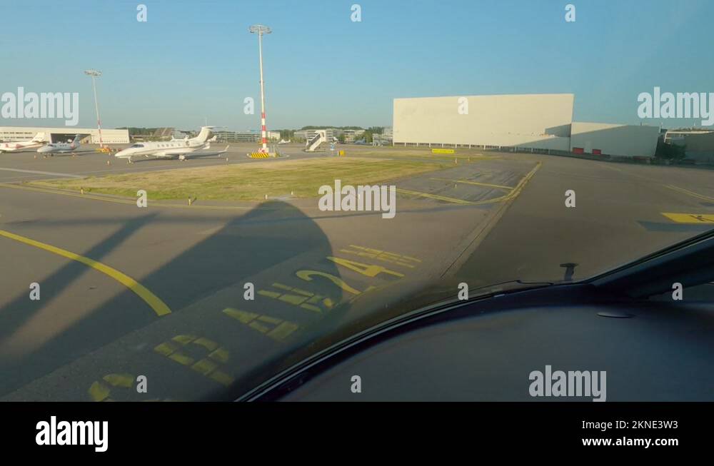 Aircraft Marshalling At Amsterdam Airport Schiphol, POV Of Pilot ...