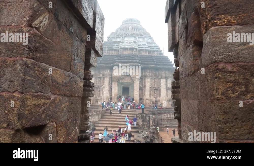 Camera shot taken from one of the oldest stone gates to Konark Sun ...