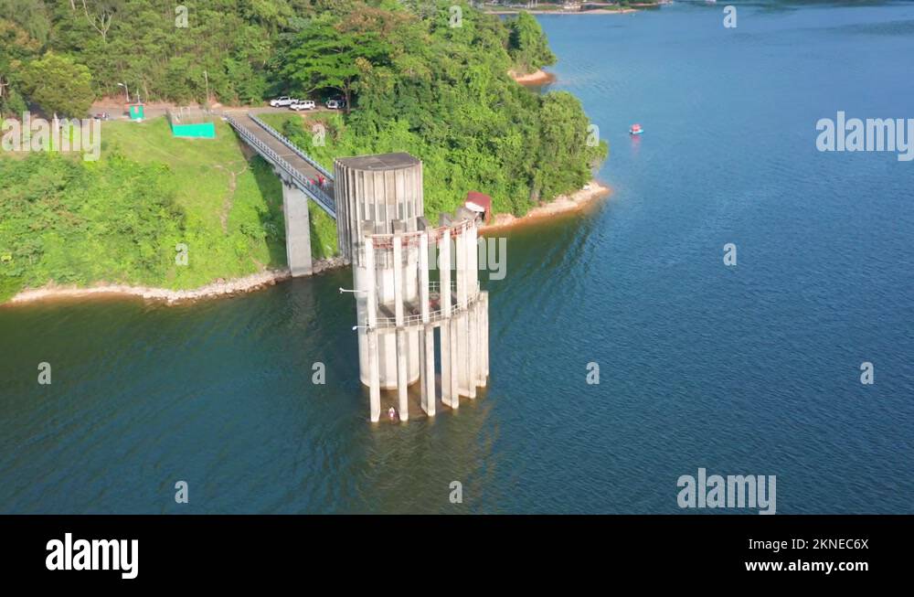 Presa de Hatillo, Hatillo Dam Intake Tower On the Yuna River In Cotui ...