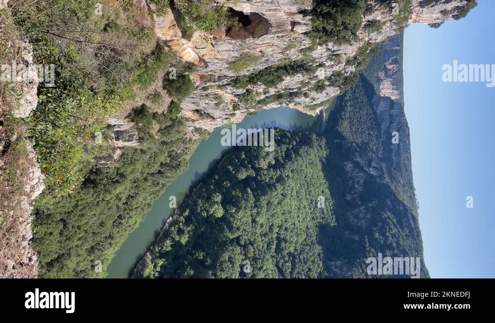 Vertical video of Gorges de, Ardèche kayak canoe. Calm and quiet top ...