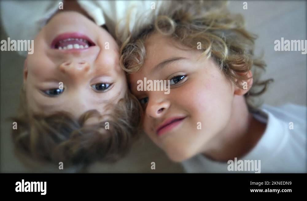 Two kids together, baby brothers siblings blond children Stock Video ...