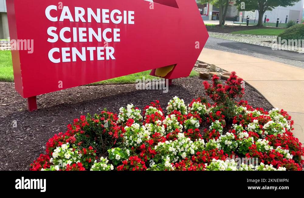Red arrow showing the direction to Carnegie Science Center, a famous ...