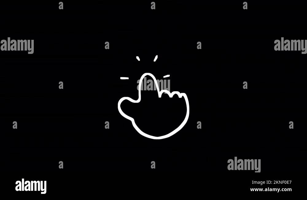 Animated Set Cursor Click, 2d animation, computer mouse click gesture ...