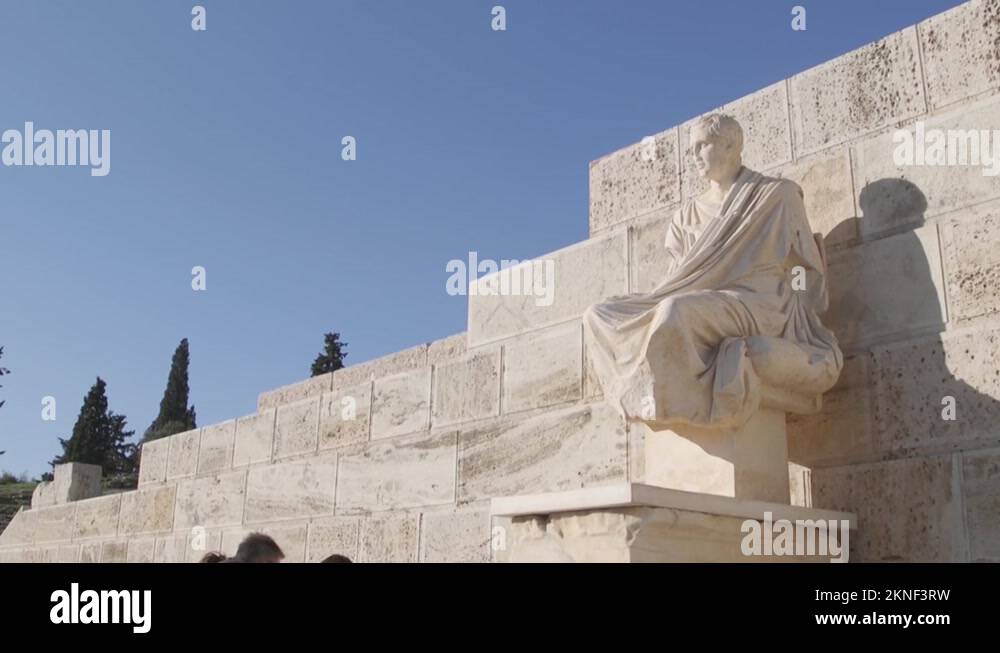 Statue of Menander, a Greek dramatist and the best-known representative ...
