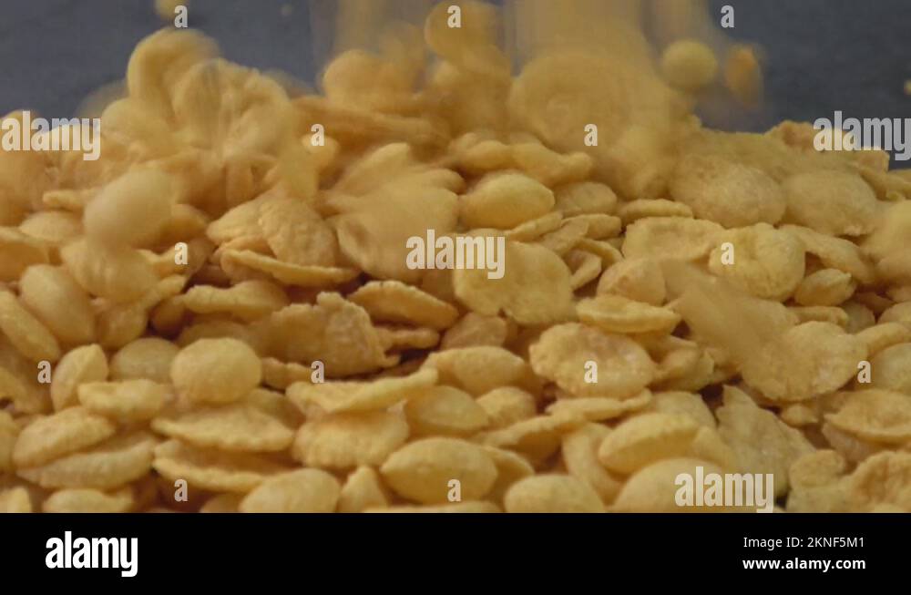 Pile of cornflakes corn flakes breakfast cereal food Stock Videos ...