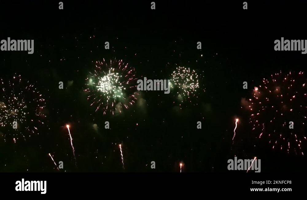 Seamless looping real Fireworks celebration, New Year Firework 4K Stock ...
