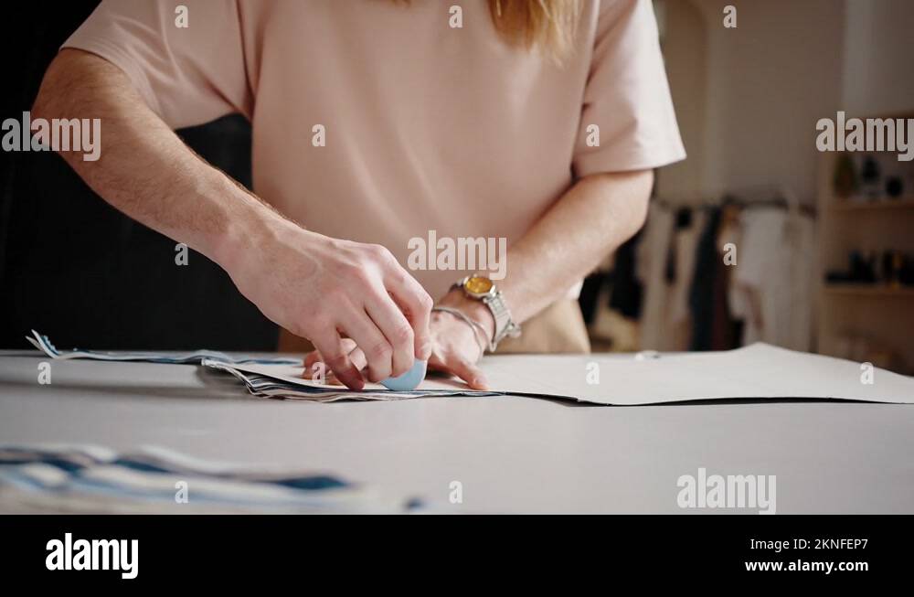 Male dressmaker sewing pattern Stock Videos & Footage - HD and 4K Video ...