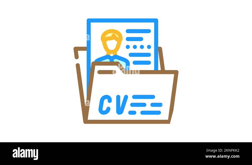 personal profile cv color icon animation Stock Video Footage - Alamy