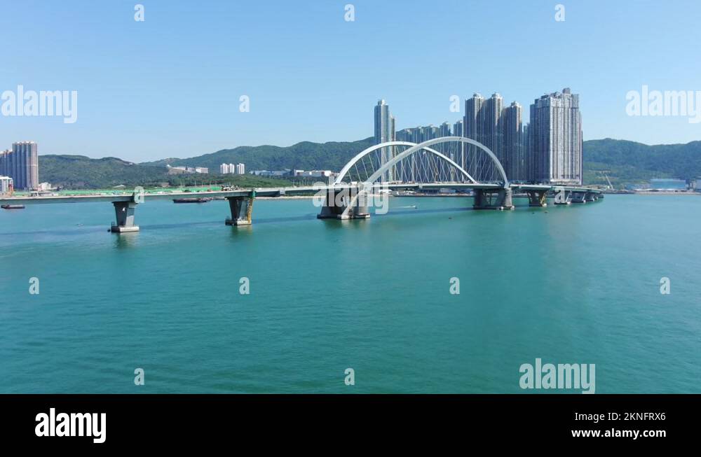 Hong Kong cross bay link construction project, a dual two-lane bridge ...