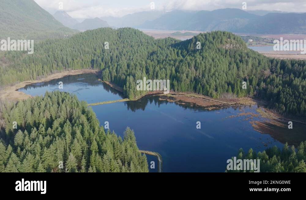 Aerial Footage of Minnekhada Regional Park in 4k, British Columbia ...