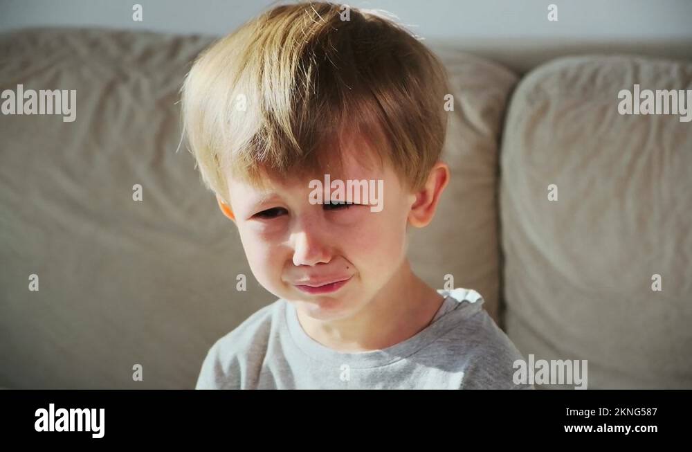 Child boy crying, face close up Stock Video Footage - Alamy