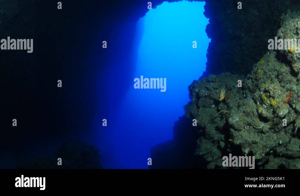cave diving underwater exploring ocean scenery sun beams and rays ...