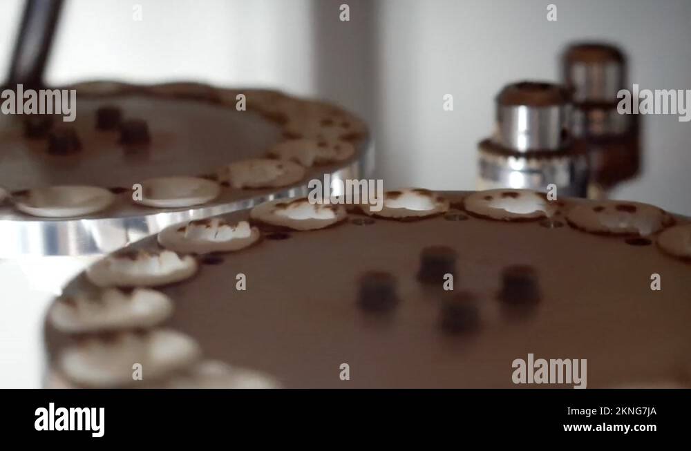 Rotation of the mechanical parts of the production machine Stock Video ...