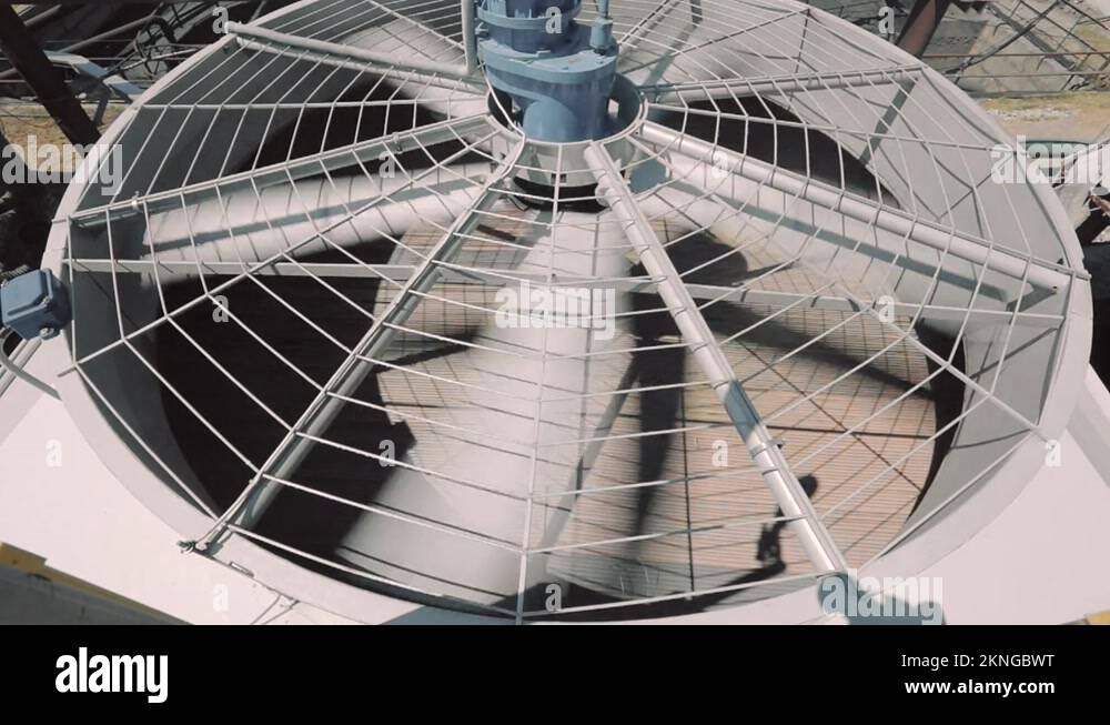 Cooling tower from a drone. Industrial cooling towers. Wet cooling ...