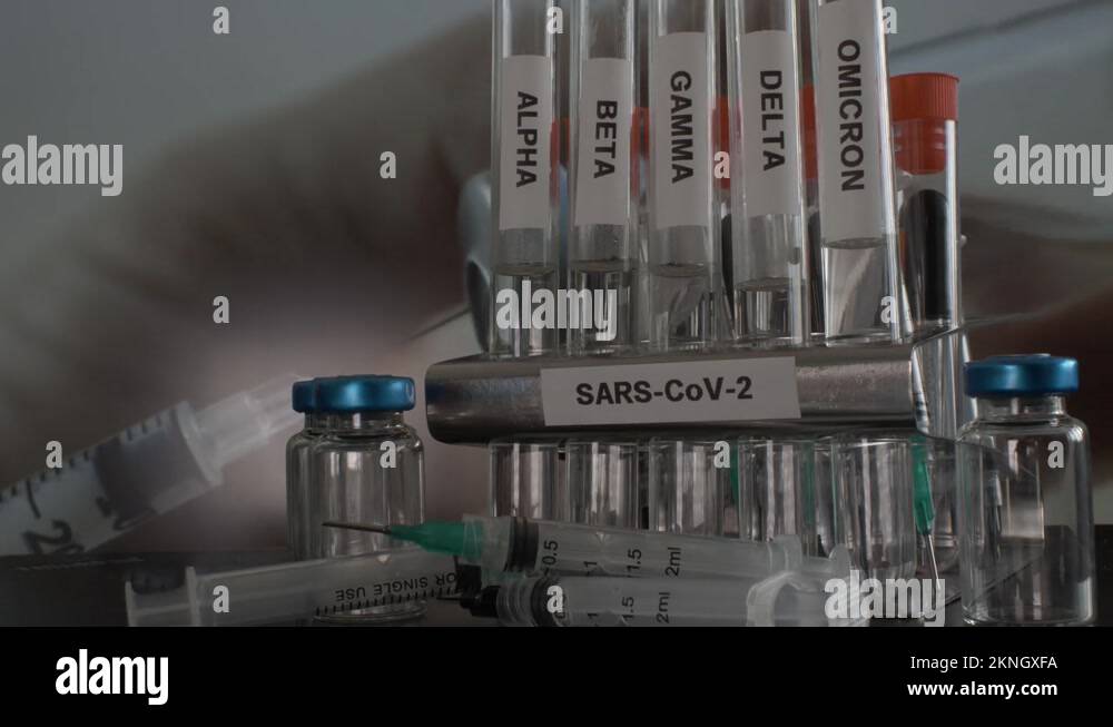 Laboratory Test Tubes Labelled Alpha Gamma Delta Beta And Omicron ...