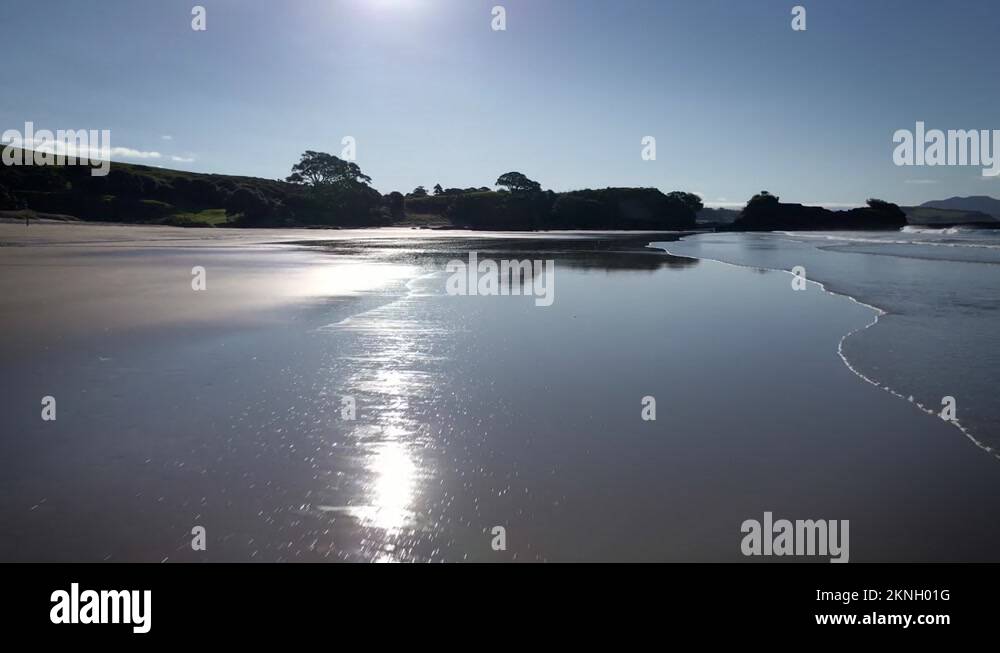 Glistening Waters Of The Beach In Tawharanui Regional Park In Auckland ...