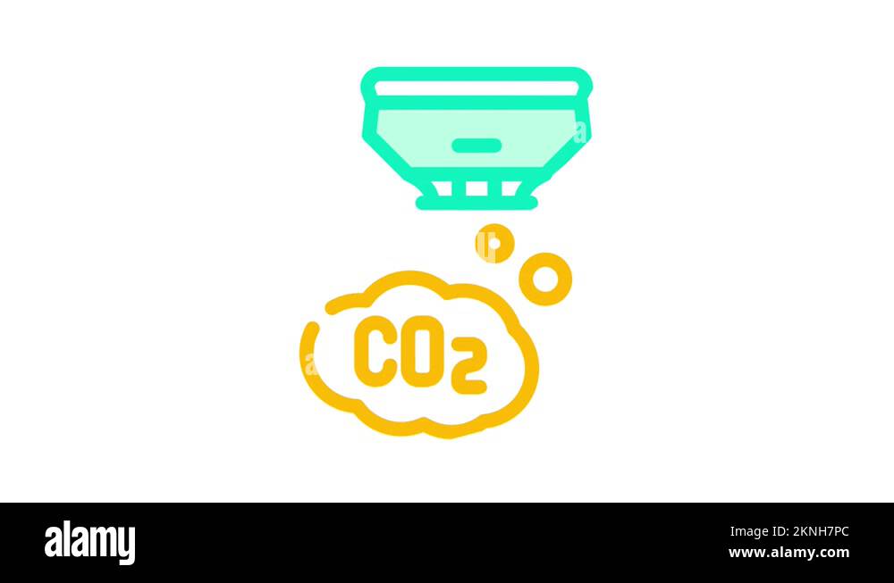 co2 sensor color icon animation Stock Video Footage - Alamy