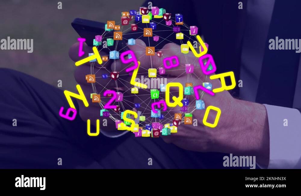 Animation globe numbers over hand Stock Videos & Footage - HD and 4K ...