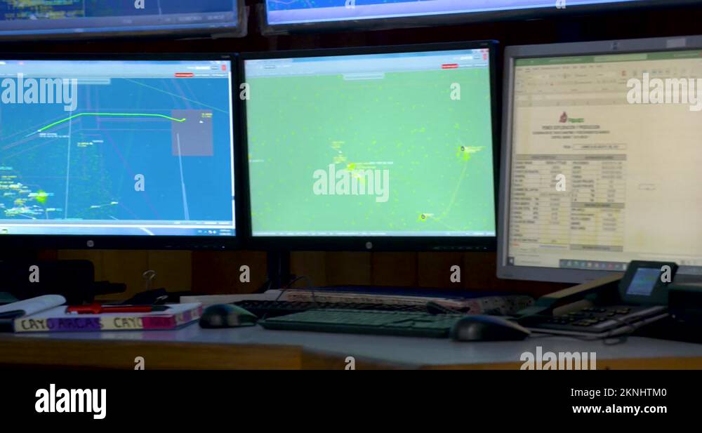 Inside the PEMEX oil company control room at the Ciudad del Carmen oil ...