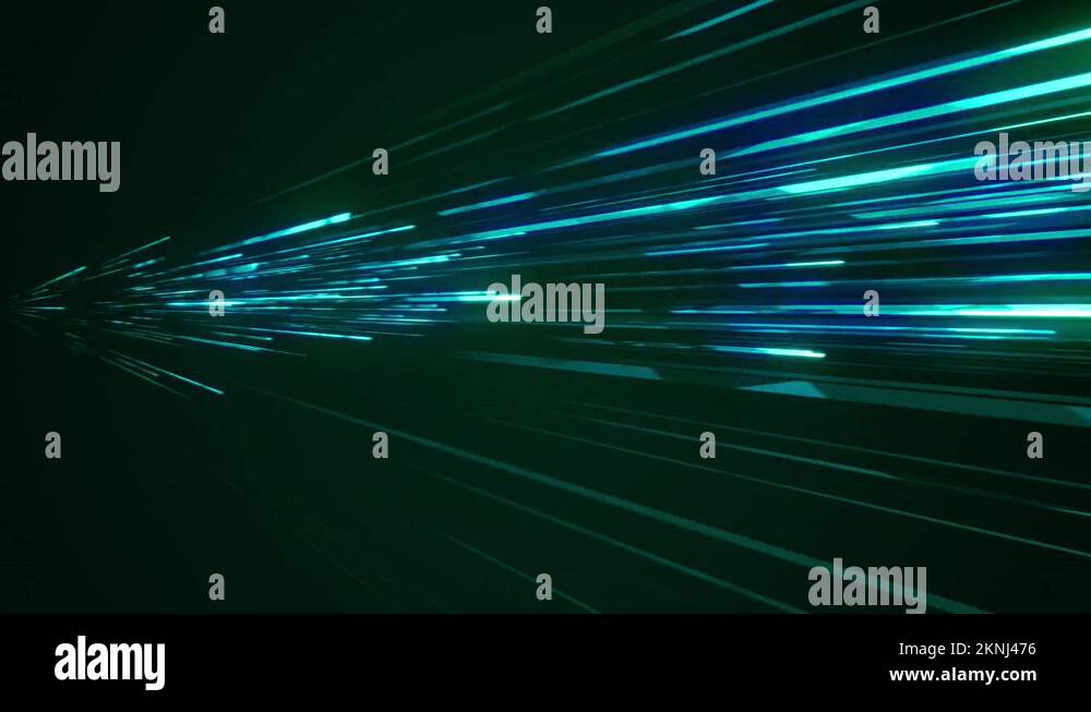 4K Loop Animation Digital Technology Stream Super Fast Speed Lines From ...