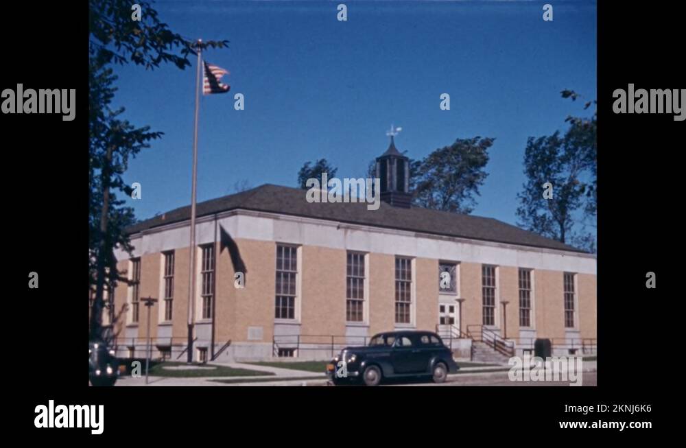 1960s: Exterior of post office. End credits Stock Video Footage - Alamy