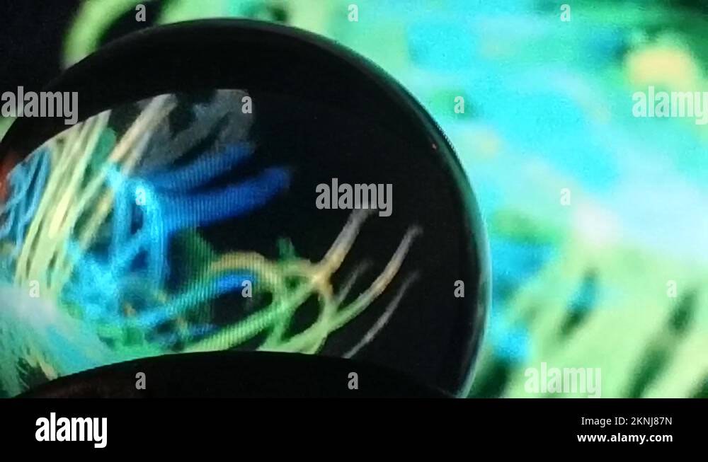 Crystal ball futuristic helix spiral light show digital vortex ...