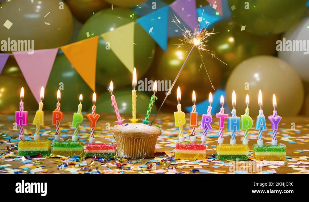 Happy birthday background for any age, a happy birthday cake ...