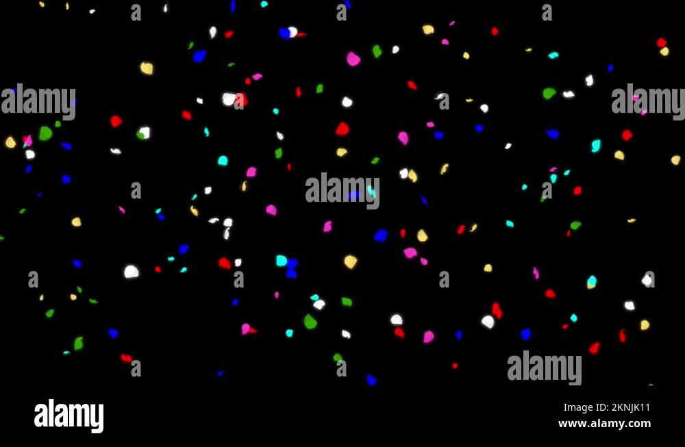 Falling colorful confetti particles motion graphics with night background Stock Video Footage ...