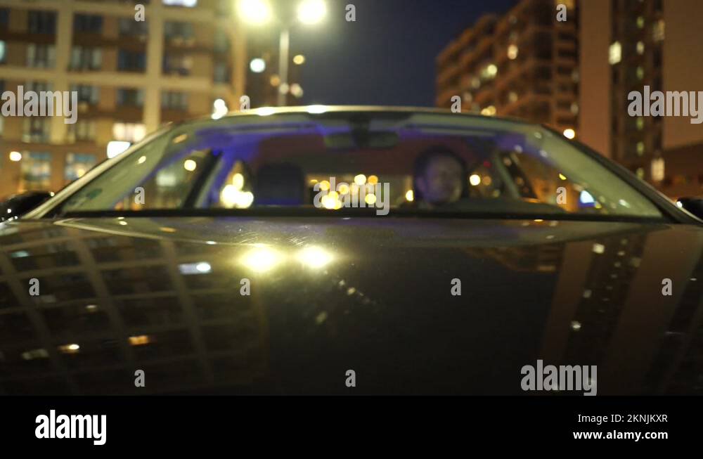 Camera outside the car front view realtime blur Stock Video Footage - Alamy