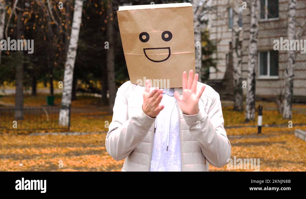 Man paper bag head Stock Videos & Footage - HD and 4K Video Clips - Alamy