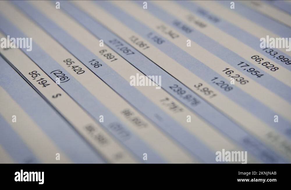 Bank statement sheet Stock Videos & Footage - HD and 4K Video Clips - Alamy