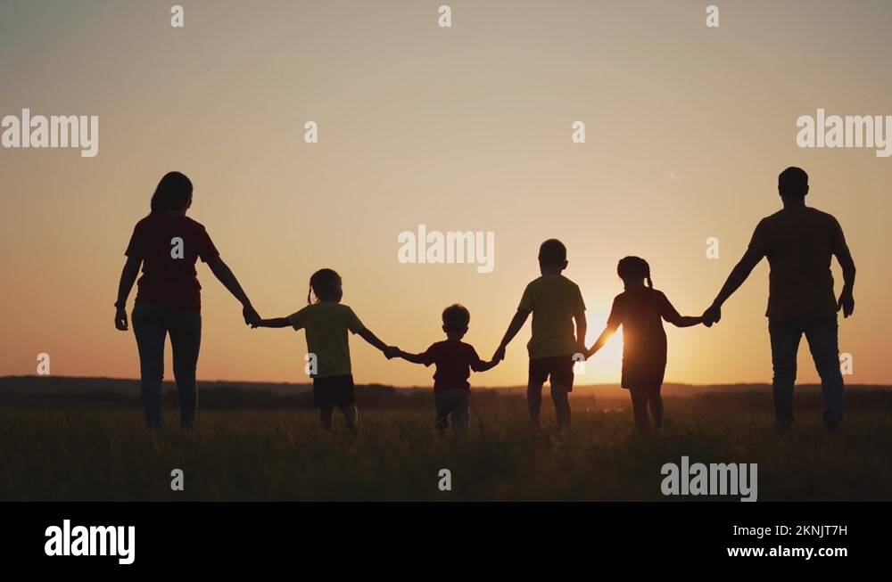 Family friends group in silhouette Stock Videos & Footage - HD and 4K ...